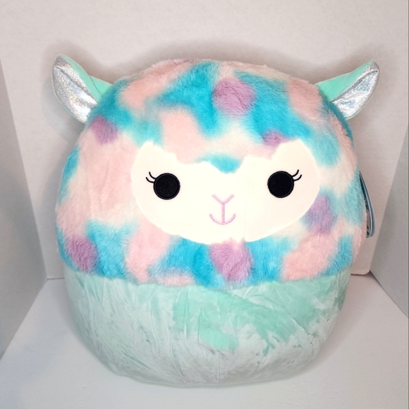 Squishmallows | Toys | Arabella Blue Pink Furry Llama Original ...